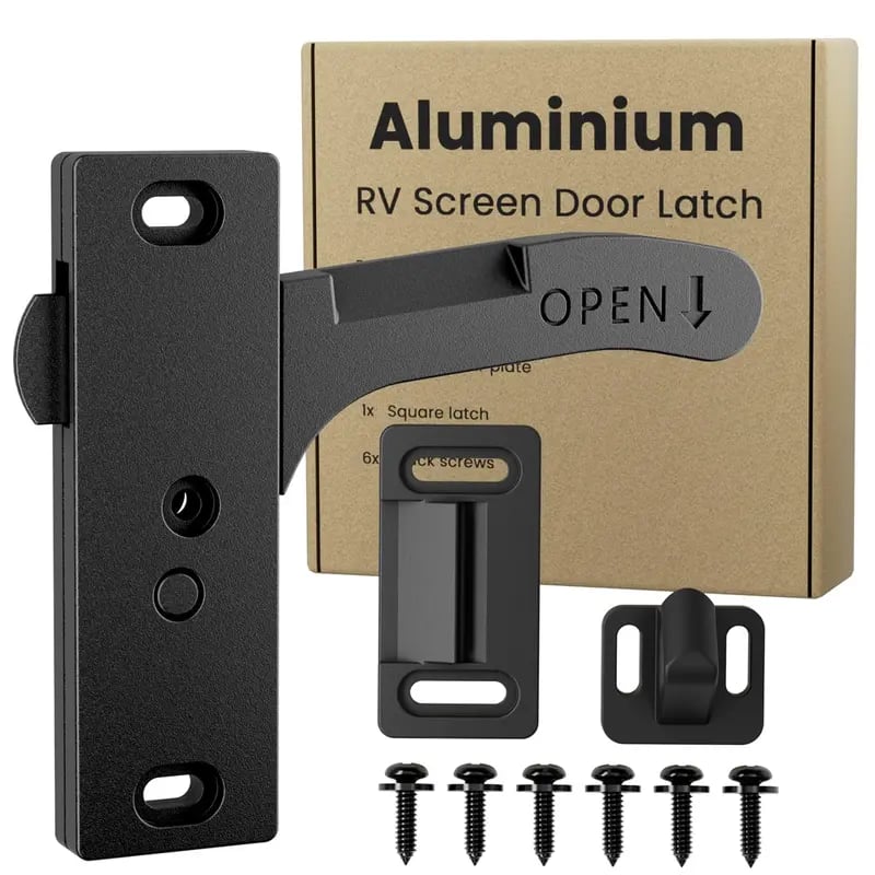 🚗 2026 Aluminum RV Screen Door Handle Replacement Latch Kit – evaperise